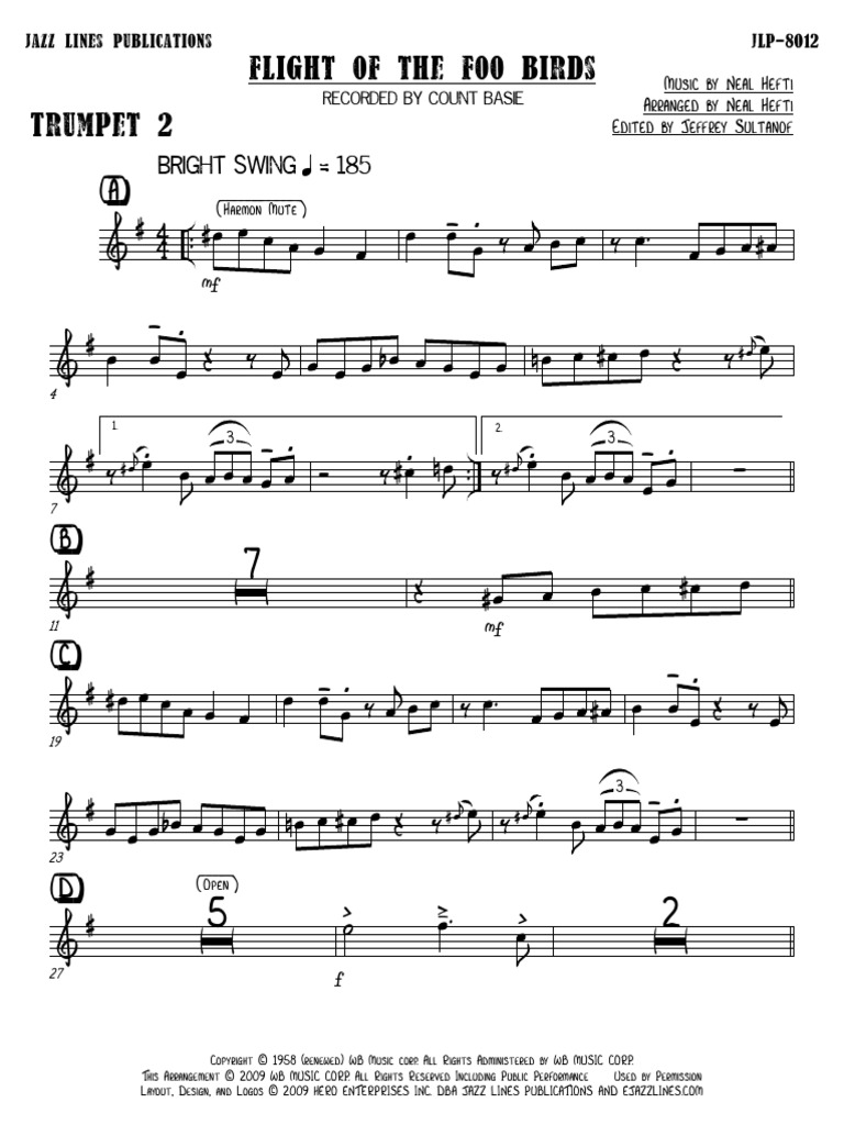 Flight of The Foo Birds - Trumpet 2 | PDF