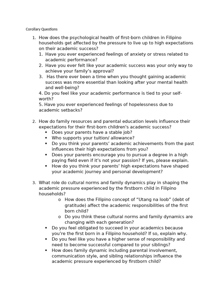 Corollary Questions | PDF