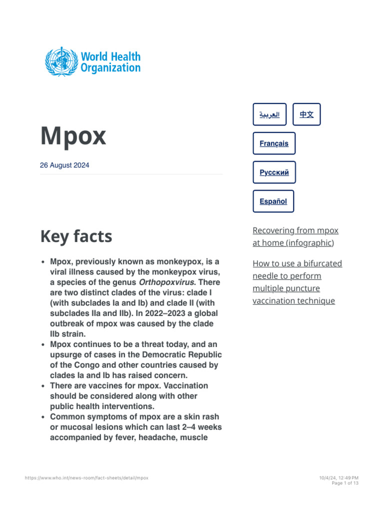 Mpox | PDF