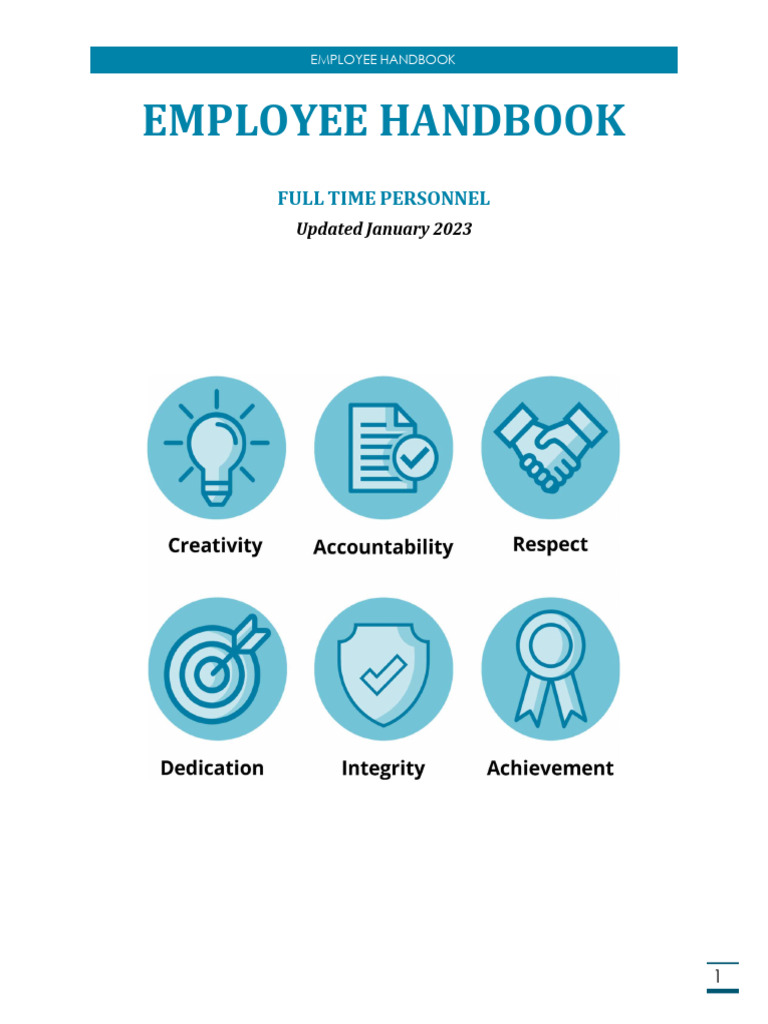 FT Employee Handbook Jan 2023 | PDF