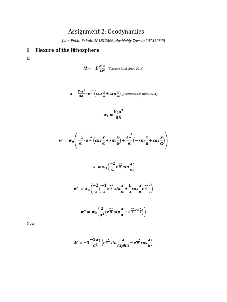 Assignment 2 Geodynamics | PDF