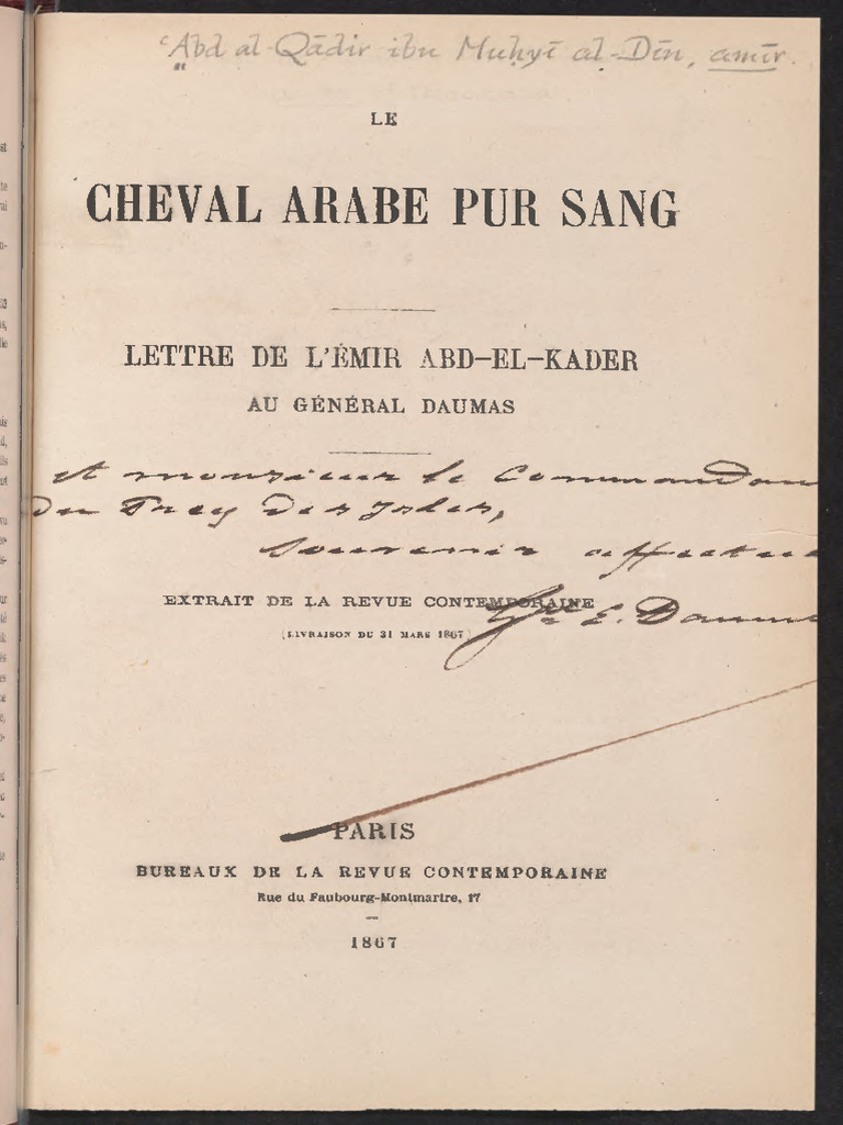 Le Cheval Arabe Pur Sang | PDF