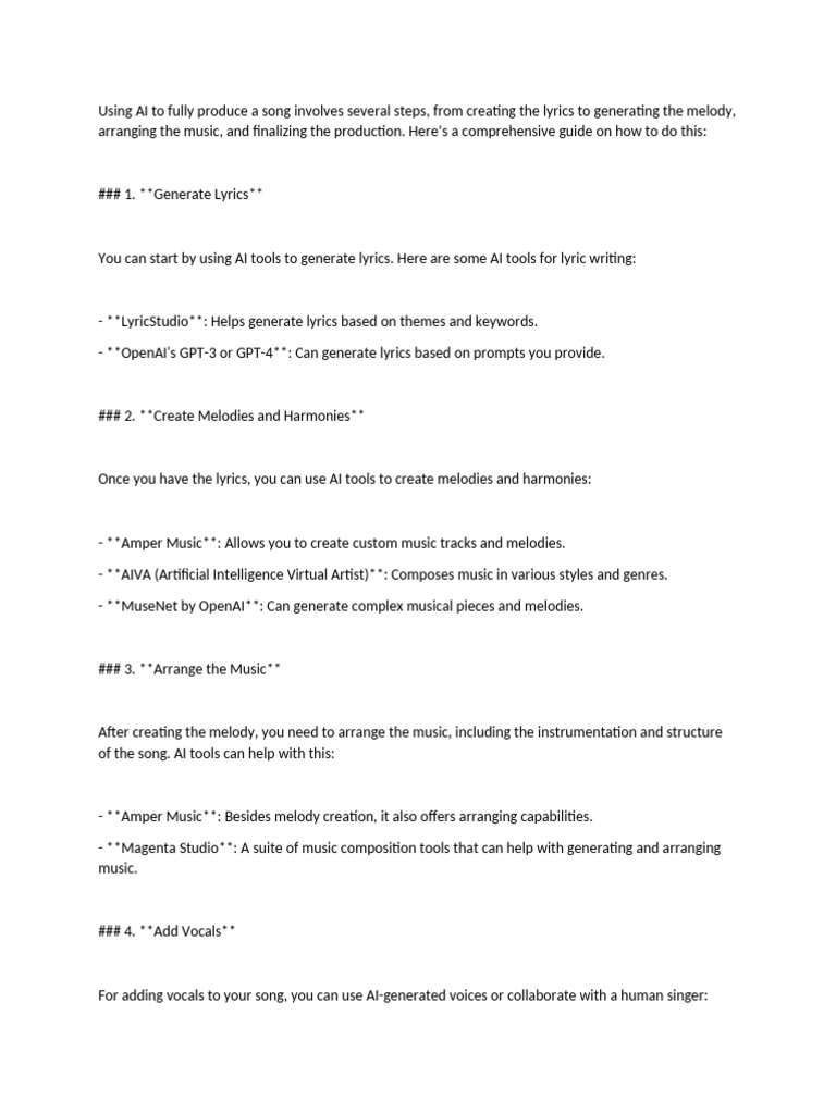 Music Production Steps | PDF