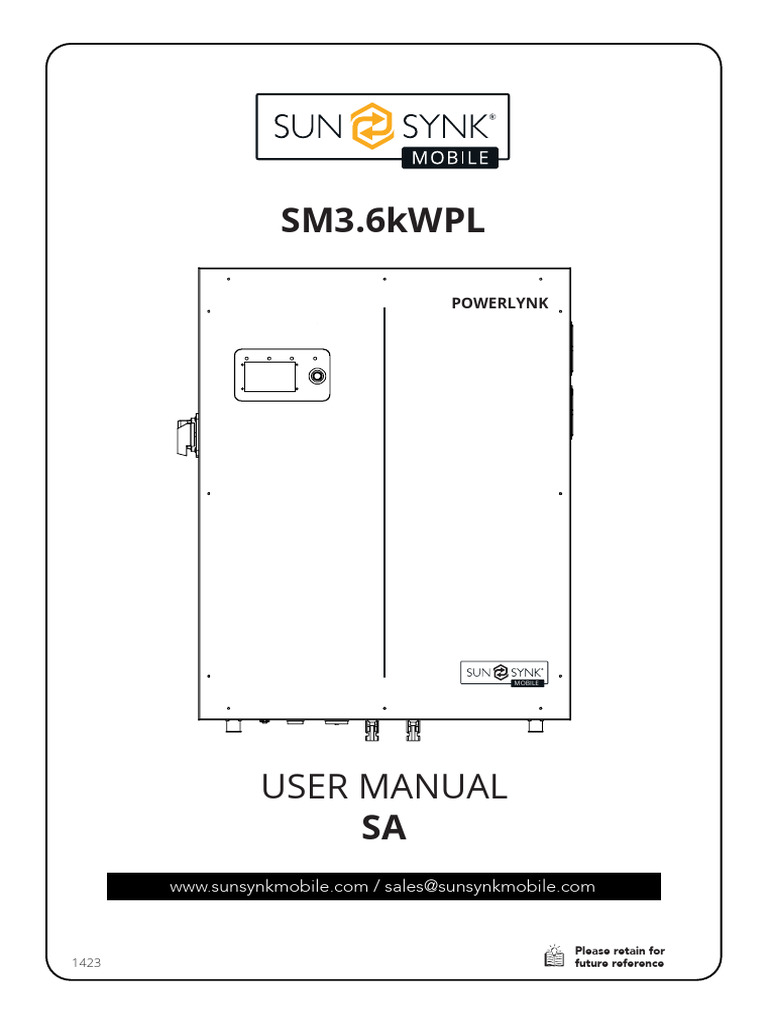 SunsynkMobile SM3.6kWPL Parallel v14 | PDF