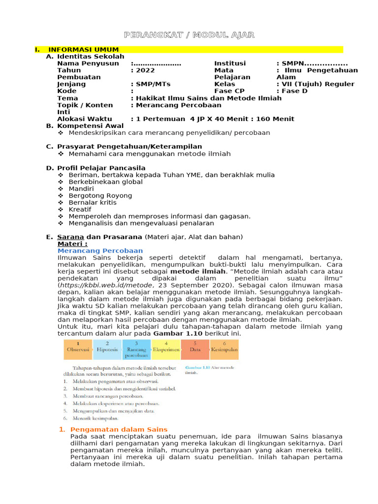 Modul Ajar Pertemuan Ke 3 | PDF