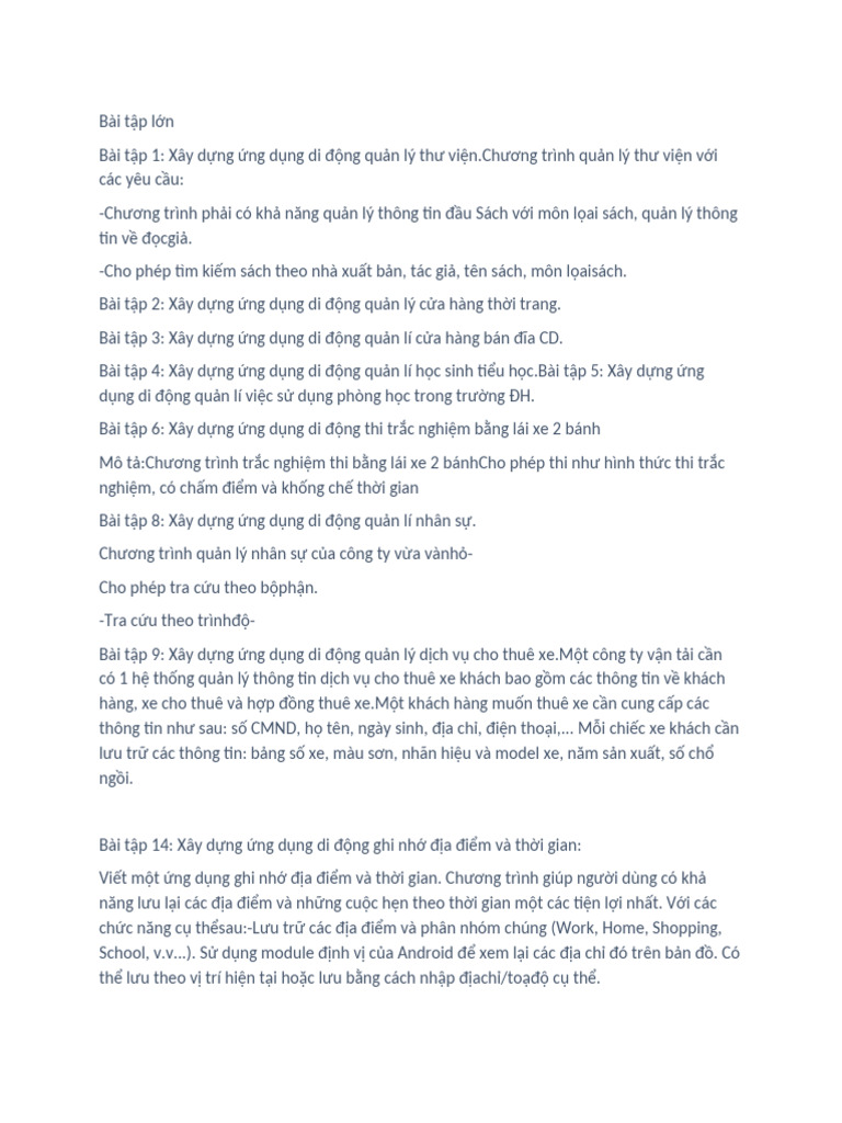 Bài Tập Lớn Thuc Hanh Lap Trinh Di Dong | PDF