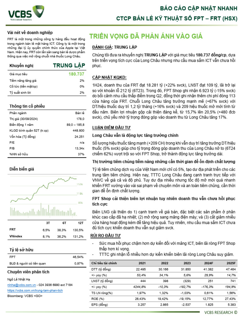 FRT UpdatedReport Sep2024 VCBS | PDF
