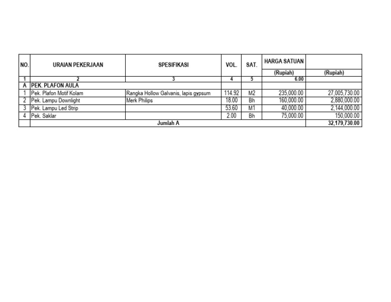 Rab Plafon AULA Revisi-1 | PDF