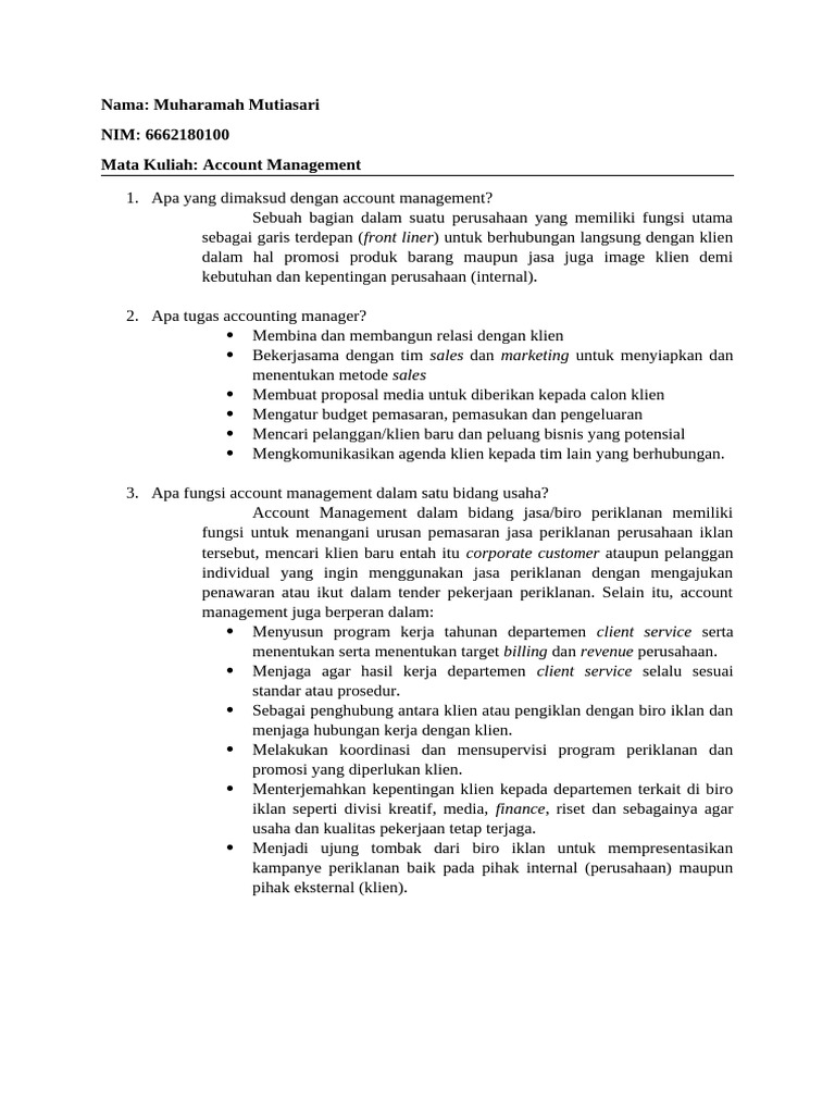 Account Management | PDF