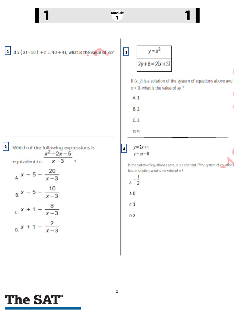 Digital SAT-Math Mode Exam2 | PDF | Cooking, Food & Wine