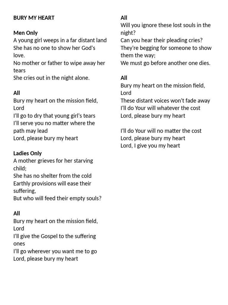 Bury My Heart | PDF