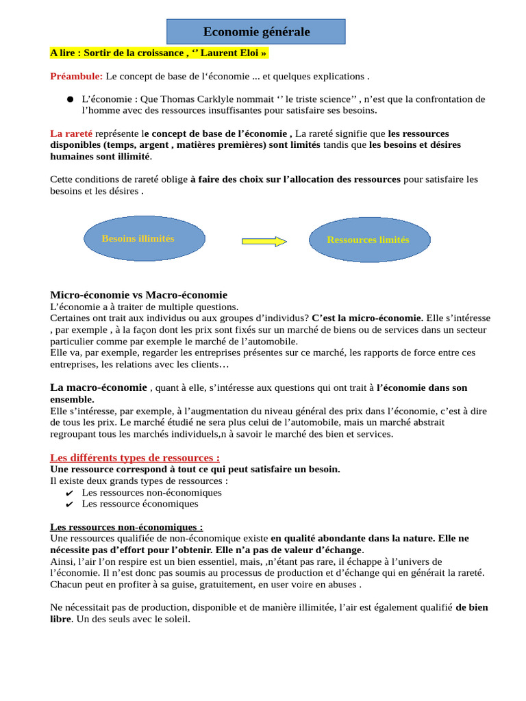 Economie Generale | PDF