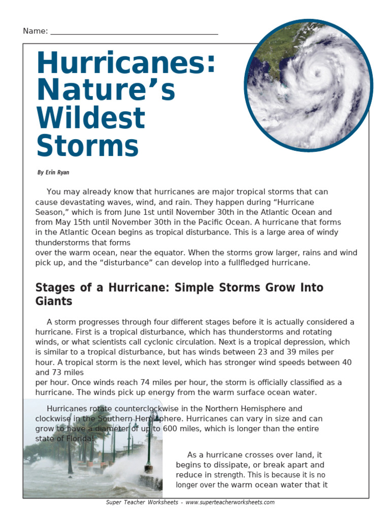 Hurricanes Assignment | PDF
