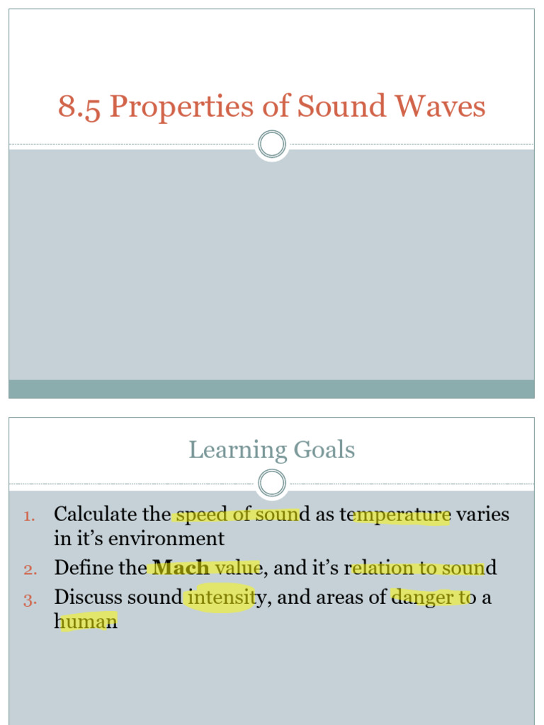 8.5 Properties of Sound Waves-Annotated2 | PDF