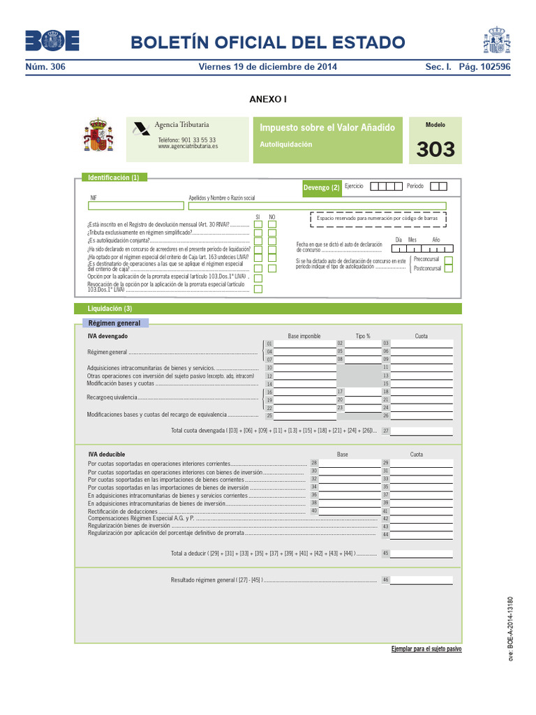 1AF - TRIBUTOS8 - Modelos 303 - Actualizado - BOE - Defi | PDF