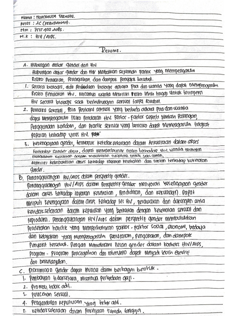 Nurchalisa Resume Gender | PDF