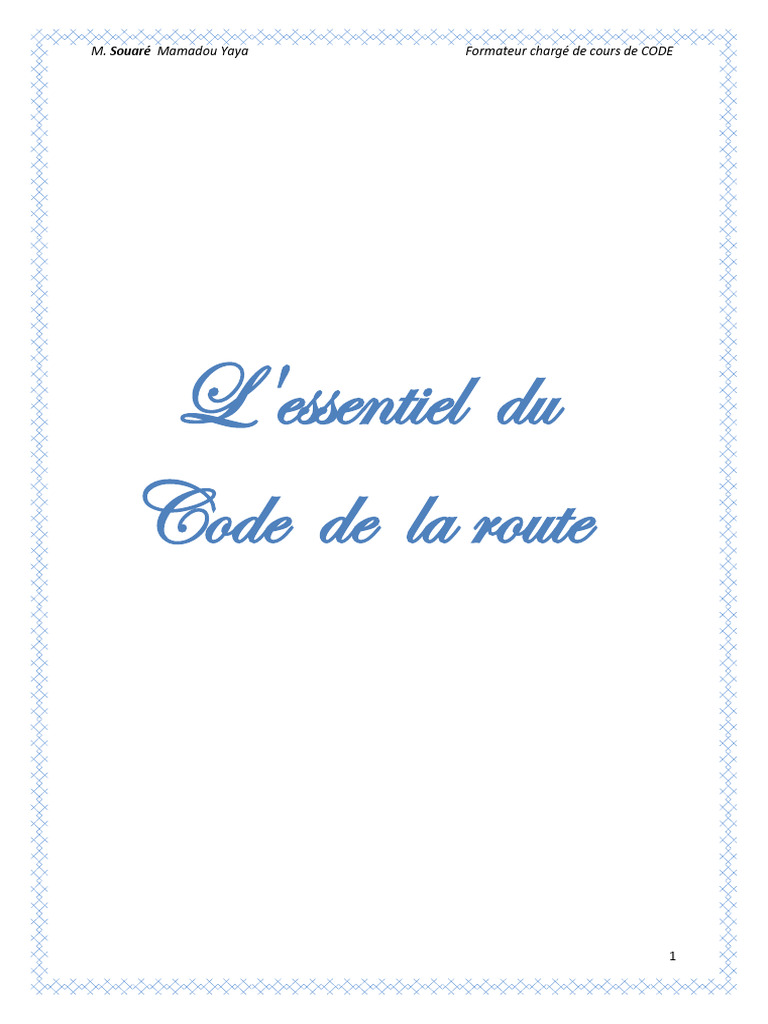 Code de La Route PDF | PDF