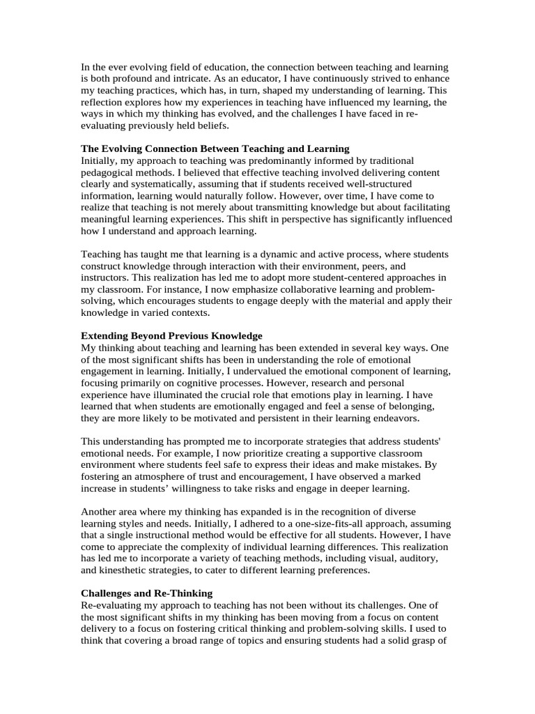 In The Ever Evolving Field of Education | PDF