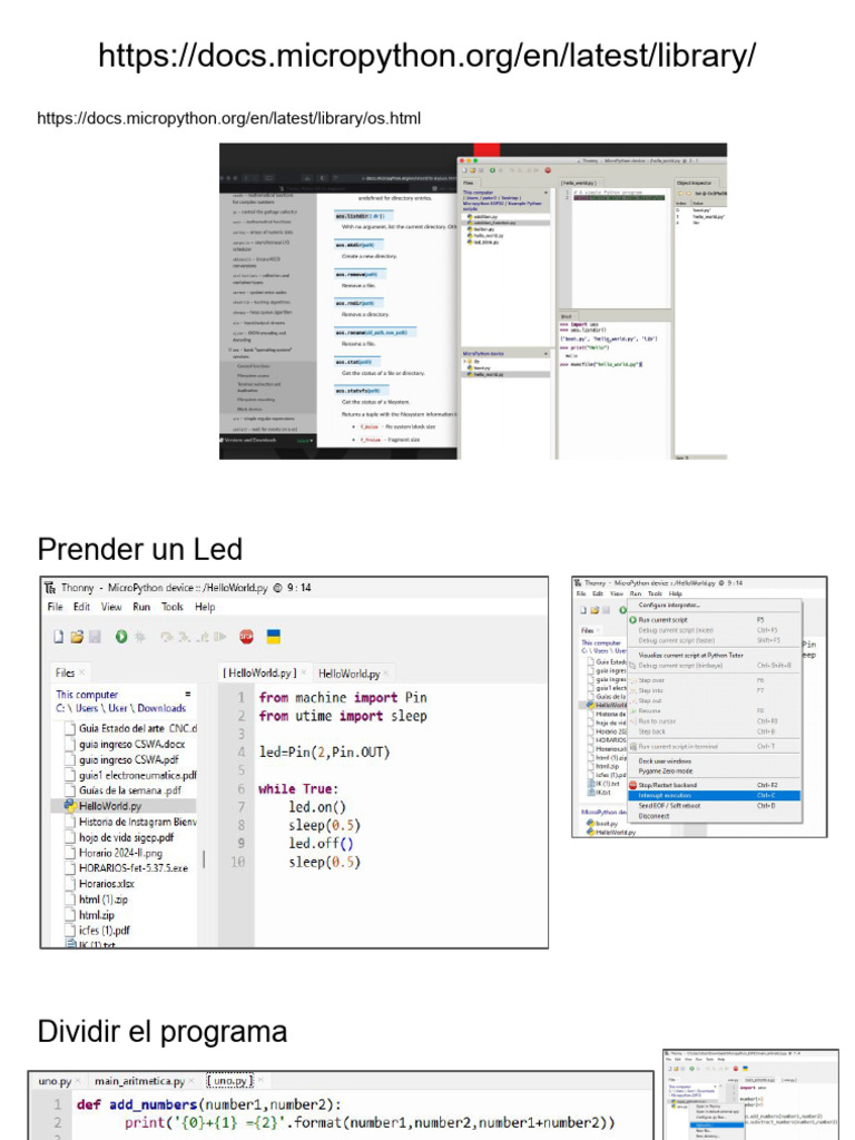 Micropython Con El Esp 32 | PDF