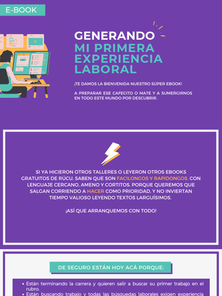 Ebook Generando Mi Primera Experiencia Laboral | PDF