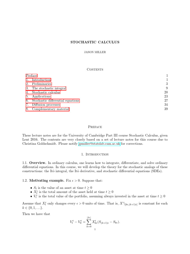 Stochastic Integral | PDF