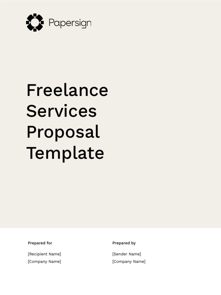 Freelance Services Proposal Template | PDF