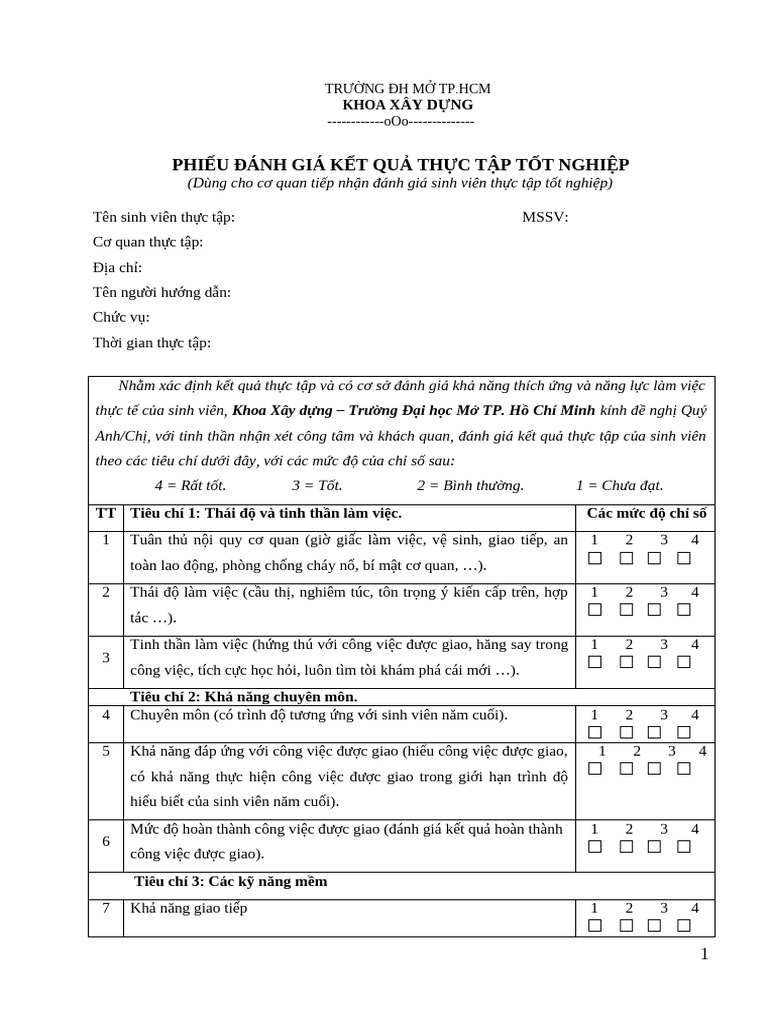 Bieu Mau Danh Gia TTTN | PDF
