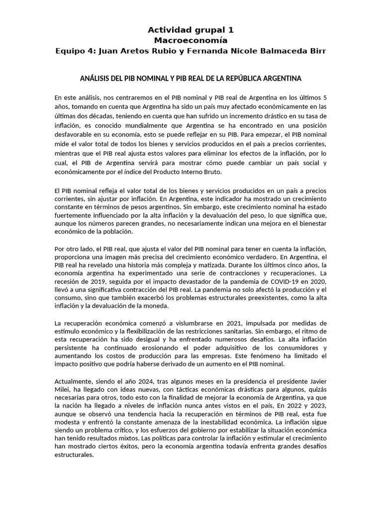 Actividad Grupal 1, Equipo 4 | PDF