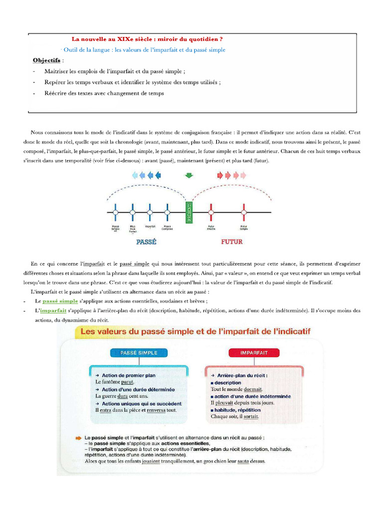 4e_Imparfait_passé simple | PDF