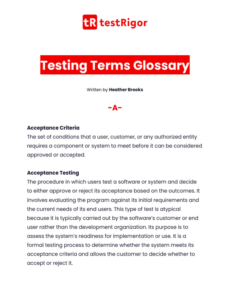 Testing Terminologies 1727764226 | PDF