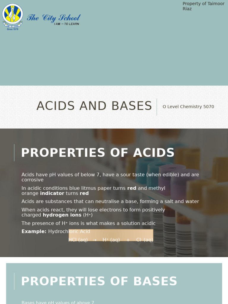 Acids and Bases | PDF