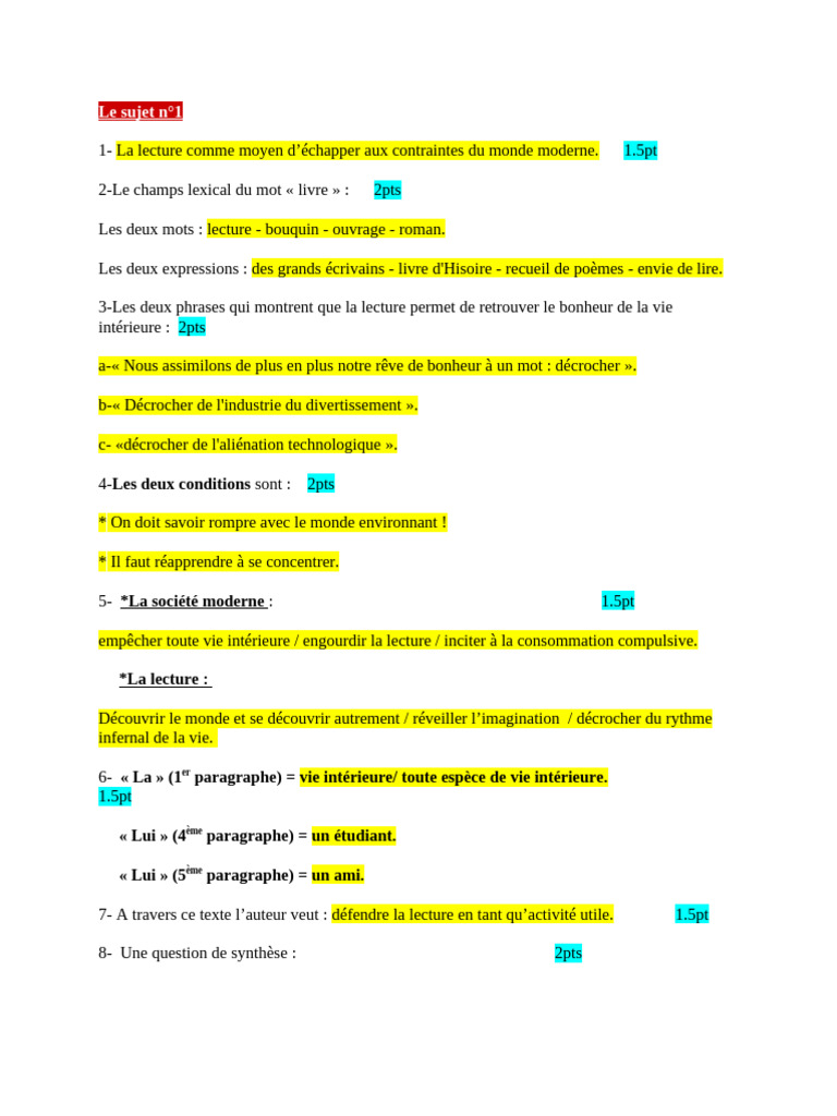 Le Sujet BAC 2023 SCIENCE | PDF