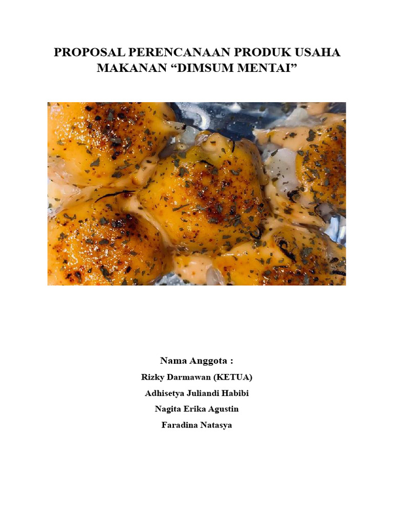 Proposal Dimsum Mentai | PDF