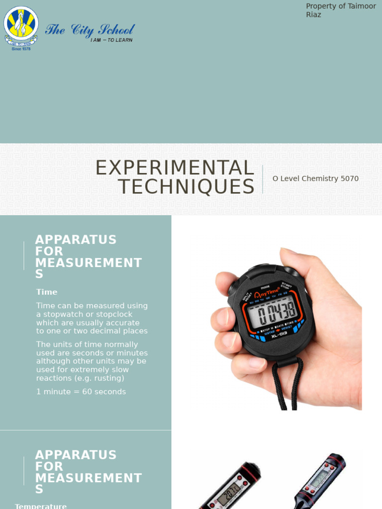 Experimental Techniques | PDF