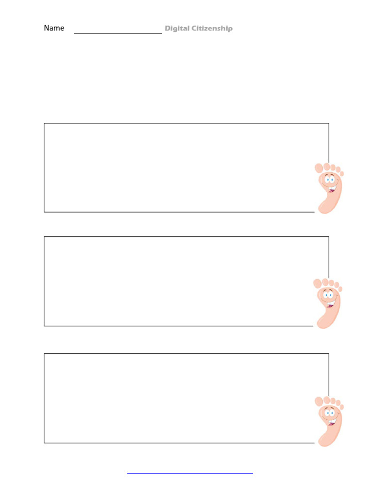 Digital Footprint Worksheet | PDF