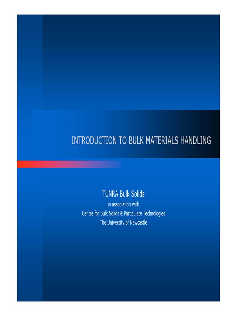 Intro To Bulk Solids | PDF | Yield (Engineering) | Friction