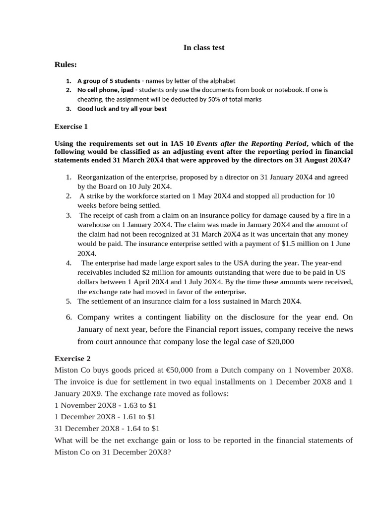 In Class Test 2 | PDF
