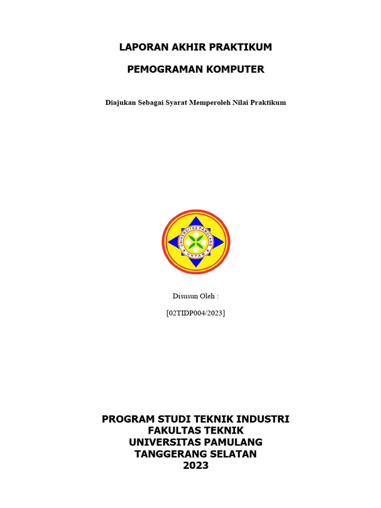 Laprak Pemograman 4 | PDF