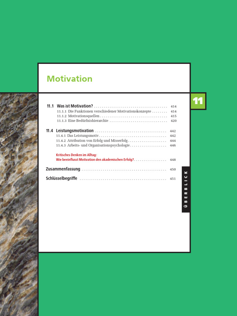 Gerrig - Psychologie - Motivation | PDF