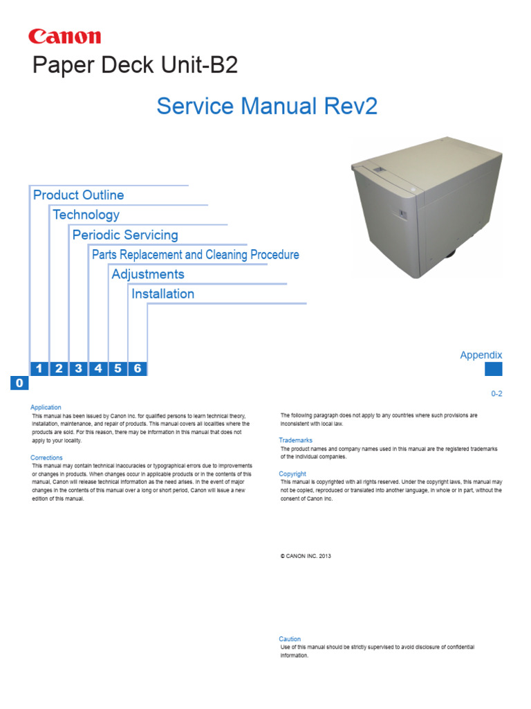 Paper Deck Unit B2 SM en Rev2 | PDF