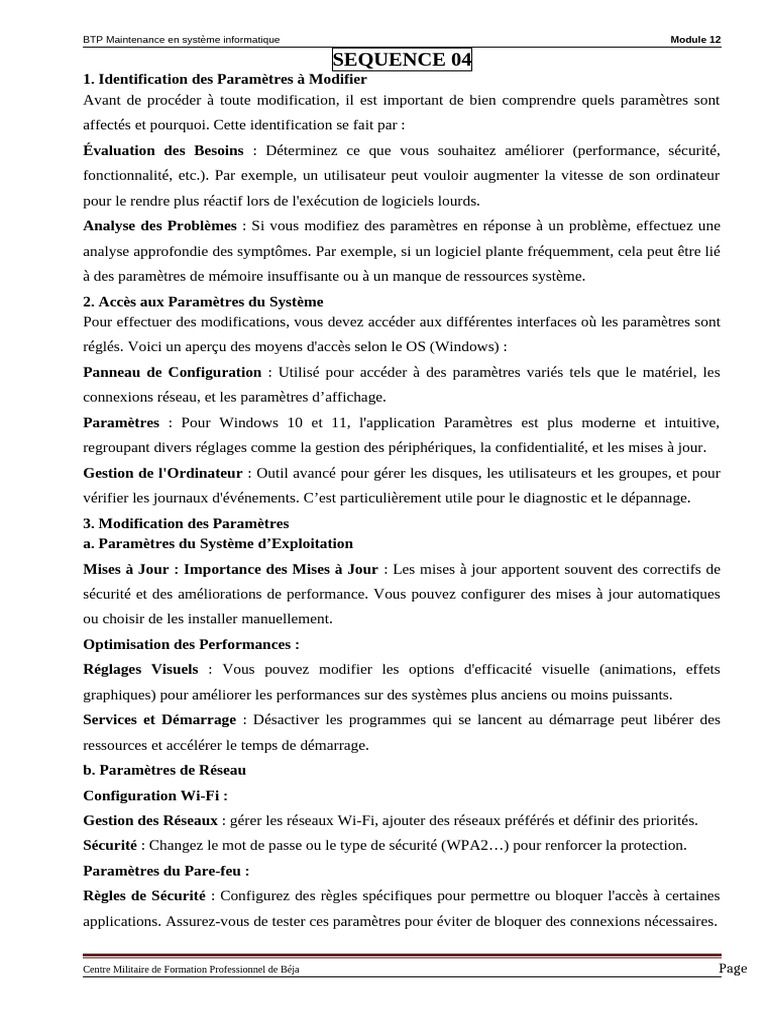 12 Livre Maintenance Soft Des PC3.0 Sequence 4 | PDF