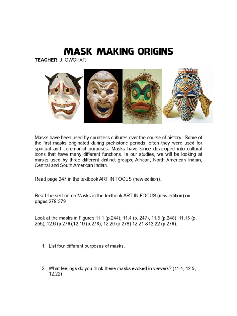 Masks Assignment Research | PDF