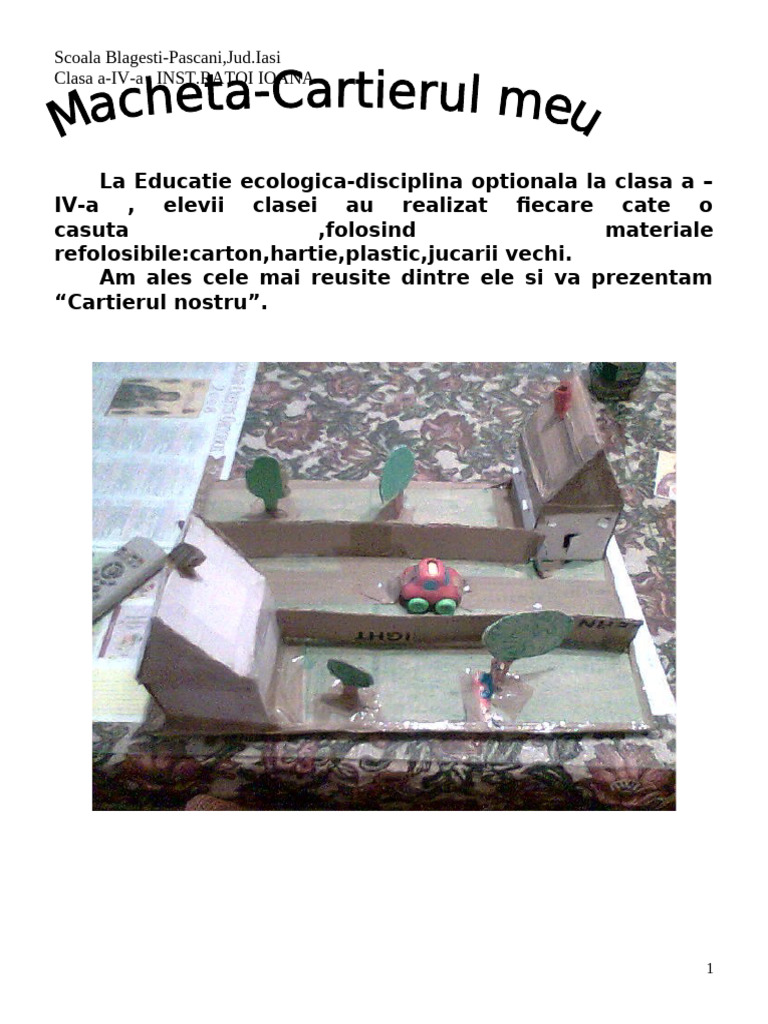 Macheta - Cartierul Meu | PDF