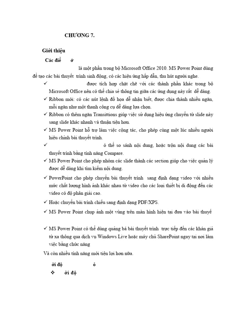 Bai giang TinhocCS - SP TIN - CHUONG 6 - MS POWER POINT | PDF Bai giang TinhocCS - SP TIN - CHUONG 6 - MS POWER POINT | PDF