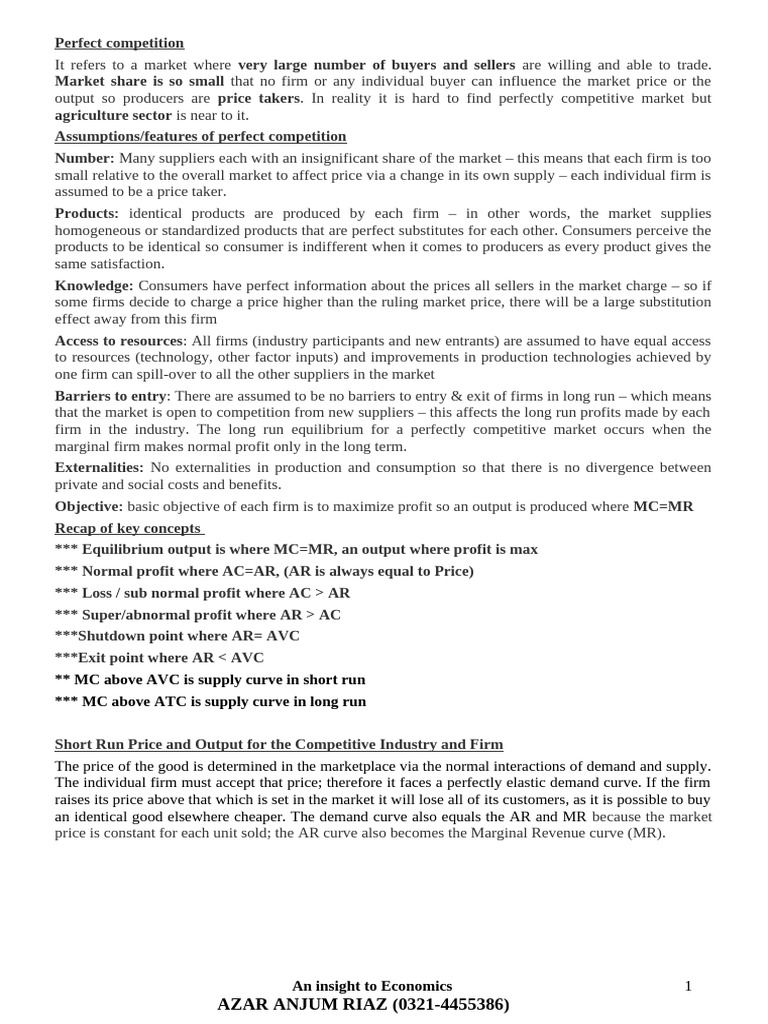 Market Models Comparison | PDF