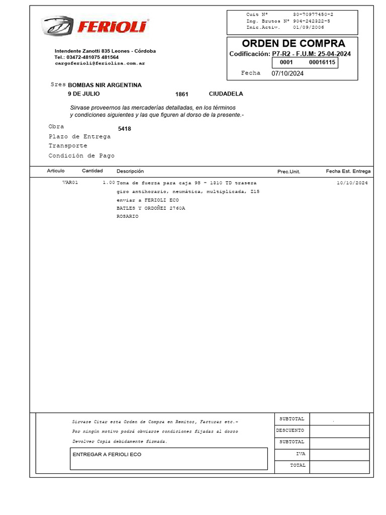 BOMBAS NIR 5418 | PDF