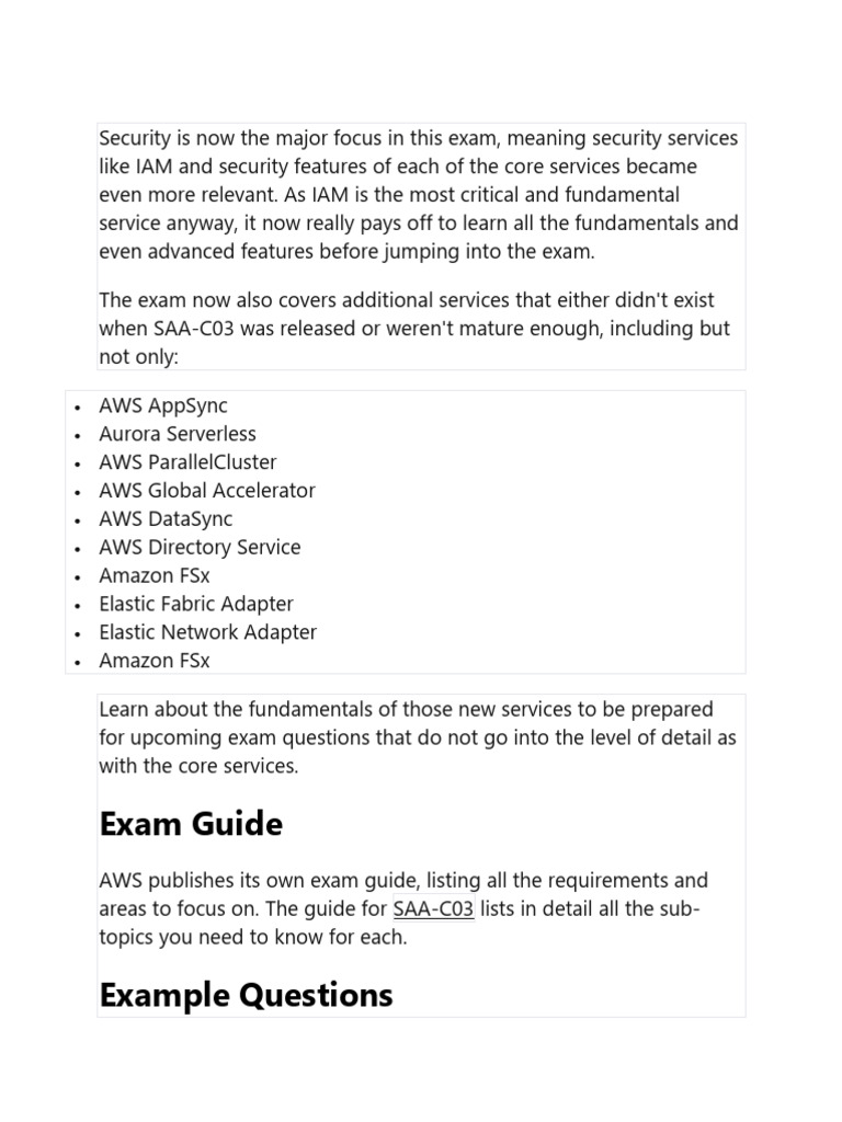 Exam Guide | PDF