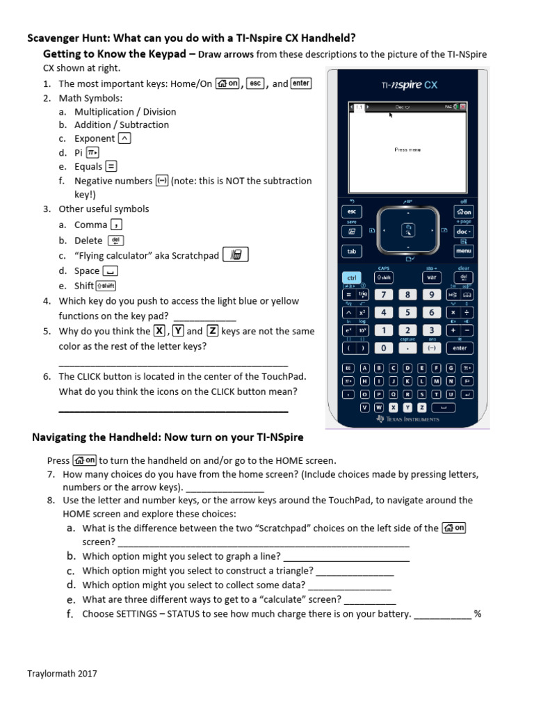 Getting To Know You Nspire | PDF