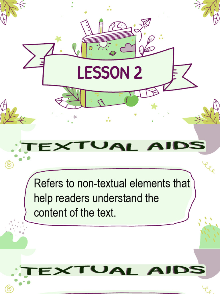 Quarter 1_Lesson 2_Textual Aids | PDF