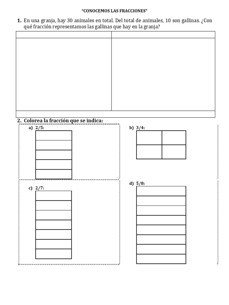 CONOCEMOS LAS FRACCIONES | PDF